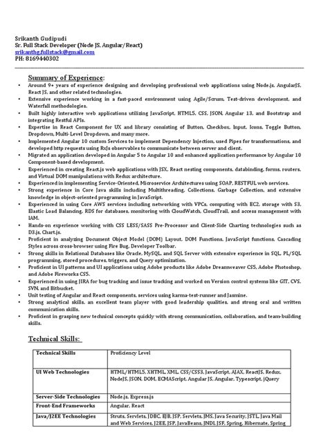 Srikanth Node Pdf Angular Js Dynamic Web Page