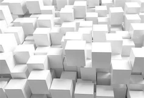 Abstract White Cubes Background Design Minimalist Geometric Pattern Wallpaper 57279099 Stock