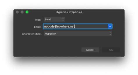 hyperlink to email address not working desktop questions macos and