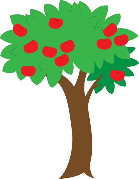 A Clipart Image Of A Tree With Red Apples And Green Leaves Free Clipart Clipart