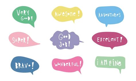 Premium Vector Optimistic Phrases Vector Stickers Pack Cheerful Flat Messages Set Positive