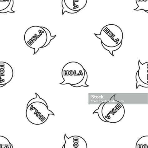 회색 선 Hola 아이콘은 흰색 배경에 분리된 매끄러운 패턴입니다 벡터 0명에 대한 스톡 벡터 아트 및 기타 이미지 0명 개념 그래픽 프린트 Istock