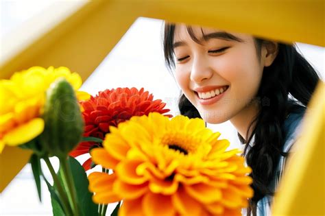 妇女节ai数字艺术 手捧花朵的女孩38妇女节人物素材 Ai人像免费下载png格式2399像素编号71298953 千图网