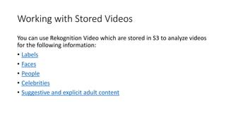 AWS Rekognition Intro And Practical Approach For Biginners PPT