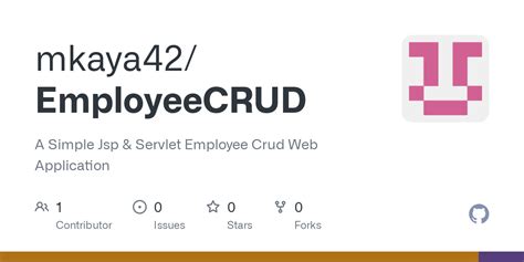 Github Mkaya Employeecrud A Simple Jsp Servlet Employee Crud Web Application
