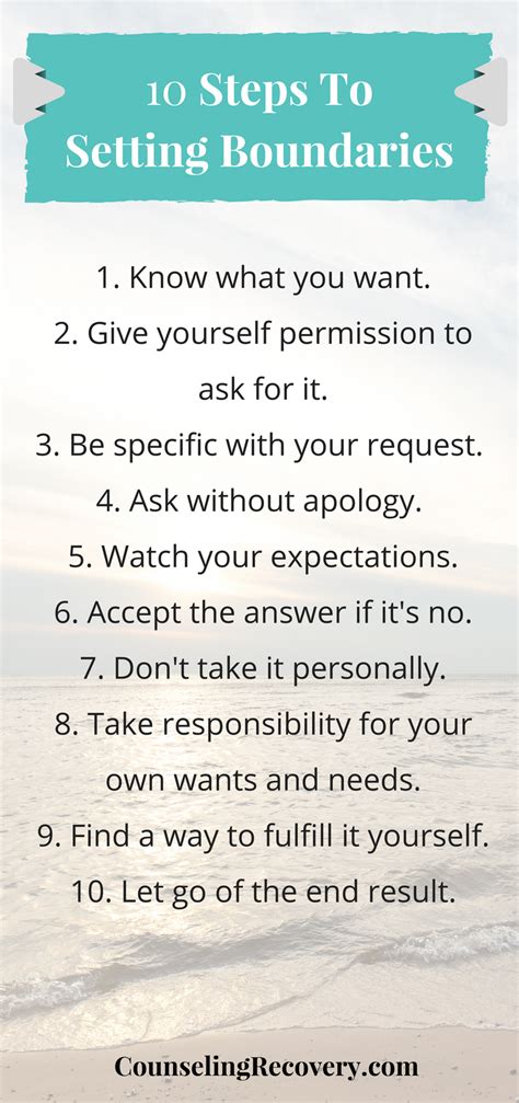 10 Steps to Setting Healthy Boundaries — Counseling Recovery, Michelle Farris, LMFT ...