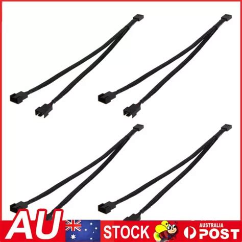 4pcs 4pin pwm to 3 4 dual pwm adapter computer case fan power sleeved