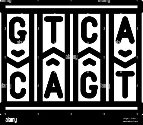 Dna Fragment Genetic Engineering Line Icon Vector Illustration Stock