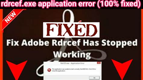 Latest Tips And Tricks Rdrcef Exe Application Error Fixed Tech Wire