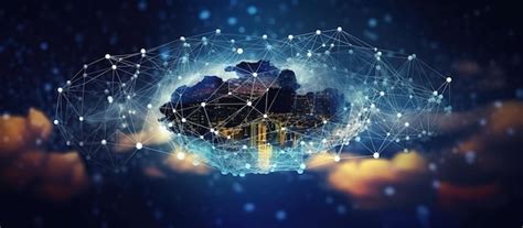 Premium Ai Image Data Transfer Cloud Computing Technology Concept