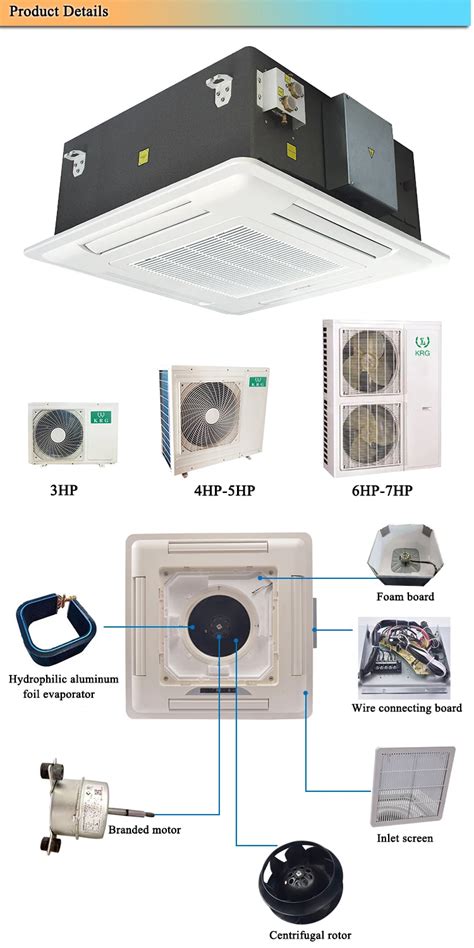 Ceiling Cassette Air Conditioner Split Multi Function Central Air