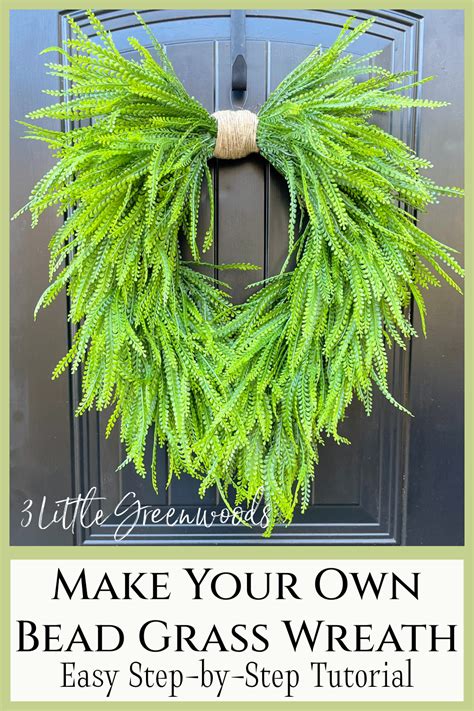 Diy Bead Grass Wreath Tutorial 3 Little Greenwoods