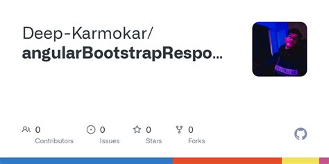 GitHub Deep Karmokar AngularBootstrapResponsiveLayout