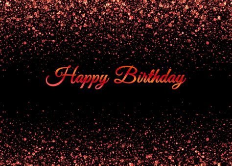 Happy Birthday In Black And Red
