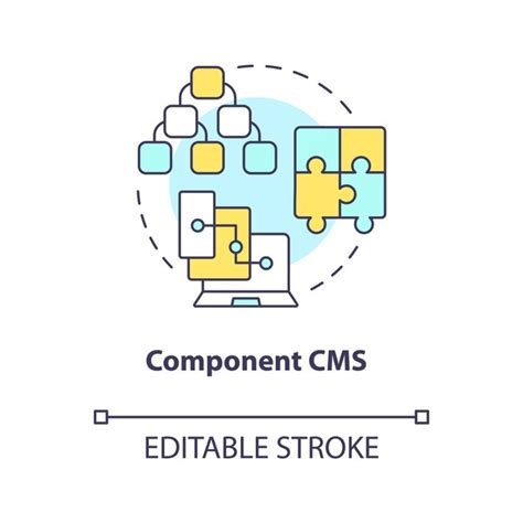 Premium Vector Component Cms Concept Icon
