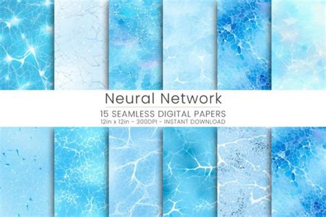 Neural Network Seamless Patterns  Graphic By Mettodigitalpaperart