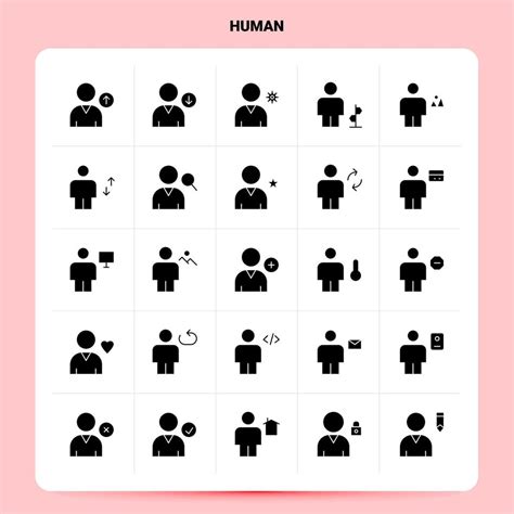 Solid 25 Human Icon Set Vector Glyph Style Design Black Icons Set Web