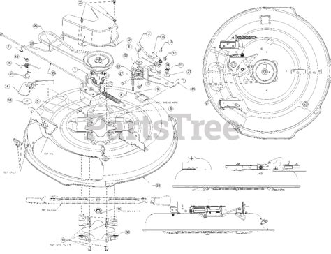 Troy-Bilt TB 30 R (13CC26JD011) - Troy-Bilt Rear-Engine Riding Mower (2016) Deck Parts Lookup ...