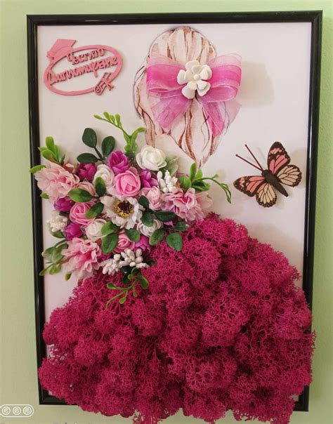 Картина със скандинавски мъх Момиче в гръб в розово С УСМИВКА ЗА ВАС