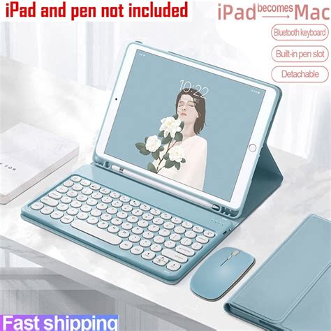 Capa De Teclado Para Ipad 97 102 109 5a 6a 7a Geração 8a 9a 10a Air