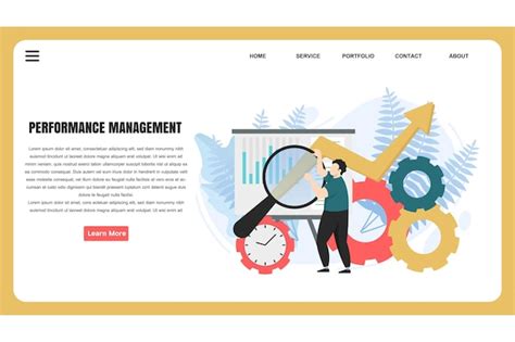 Premium Vector Flat Design Concept Performance Management Statistical And Data Analysis