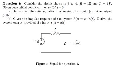 solved consider the circuit shown in fig 4 r 1ohm and c