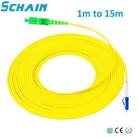 Fibra Optica SC APC To LC UPC Simplex 2 0mm PVC Single Mode Fiber Patch Cable Jumper Fiber Patch
