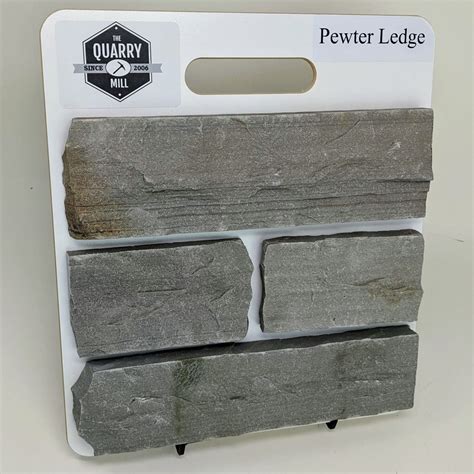 Pewter Ledge Course Height Rock Face Real Stone Veneer Quarry Mill