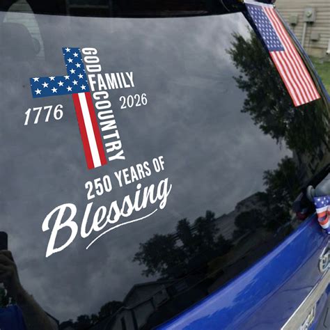 250 Years Of Blessing Cross Decal Macorner