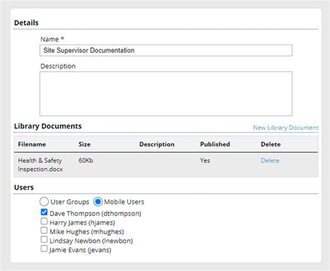 Using Document Libraries Workmobile Help Centre