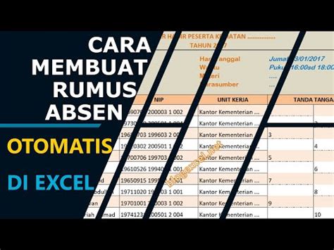 Cara Mudah Membuat Rumus Absensi Blog Tutorial Microsoft Excel
