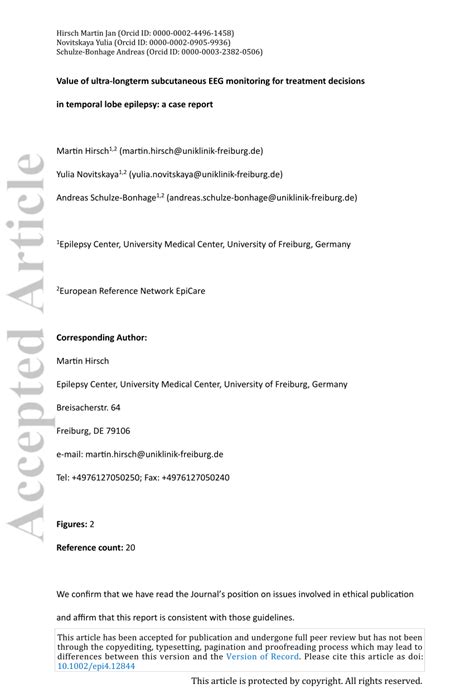 pdf value of ultra‐longterm subcutaneous eeg monitoring for treatment decisions in temporal