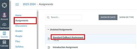 How To Find Your GoReact Assignment In Canvas Help Desk