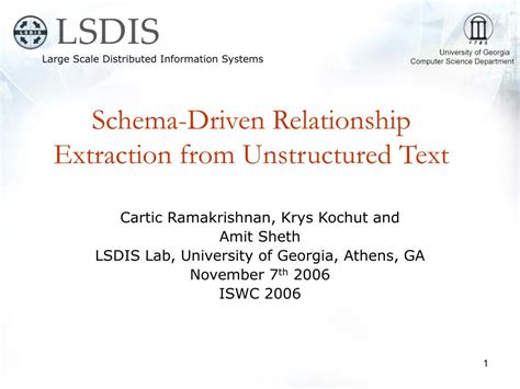 PPT Schema Driven Relationship Extraction From Unstructured Text PowerPoint Presentation ID