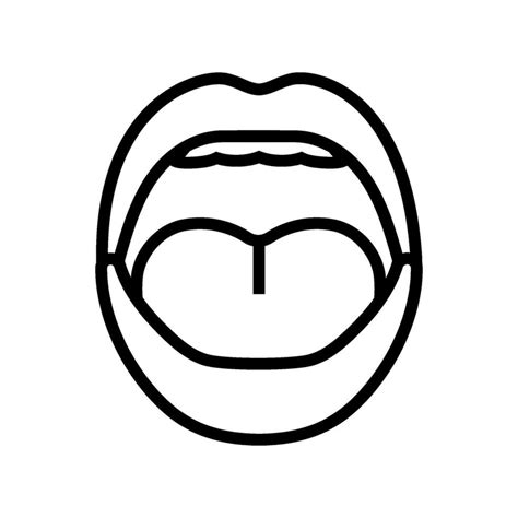 Open Mouth Icon Icon Depicting Open Mouth Front Showcasing Stock