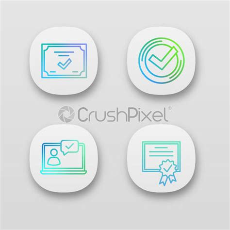 Approve App Icons Set Stock Vector 3912386 Crushpixel