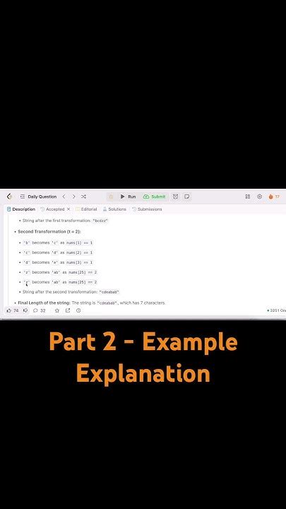 leetcode 3337 total characters in string after transformations ii part 2 shorts youtube