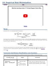 Lecture Empirical Risk Minimization Pdf Empirical Risk Minimization Previous Back Next