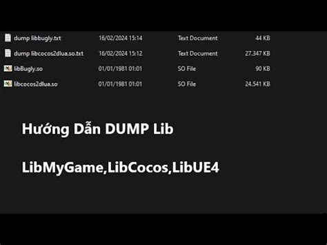 Hướng Dẫn DUMP Lib LibMyGame Libcocos dlua Libxxx YouTube
