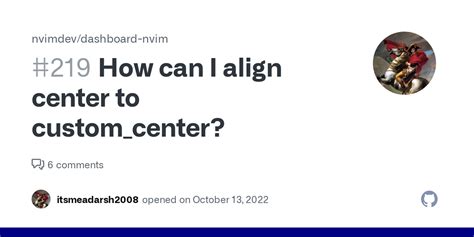 How Can I Align Center To Customcenter · Issue 219 · Nvimdev
