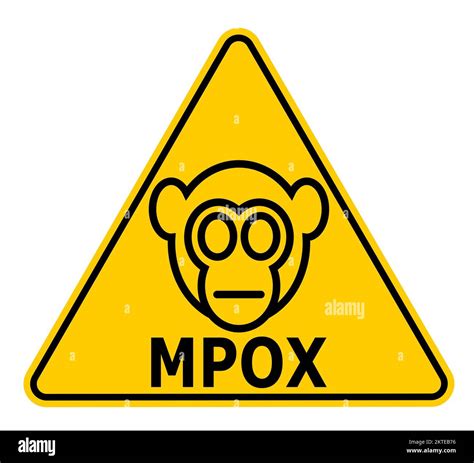 Vector Illustration Of Warning Sign Against Monkeypox Virus Disease