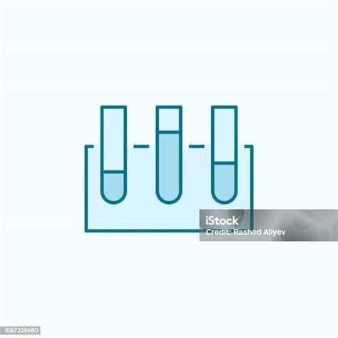 테스트 튜브 2 컬러 라인 아이콘입니다 간단한 색된 요소 그림입니다 Scientifics 연구 설정에서 테스트 튜브 개요 기호 디자인 개발에 대한 스톡 벡터 아트 및 기타