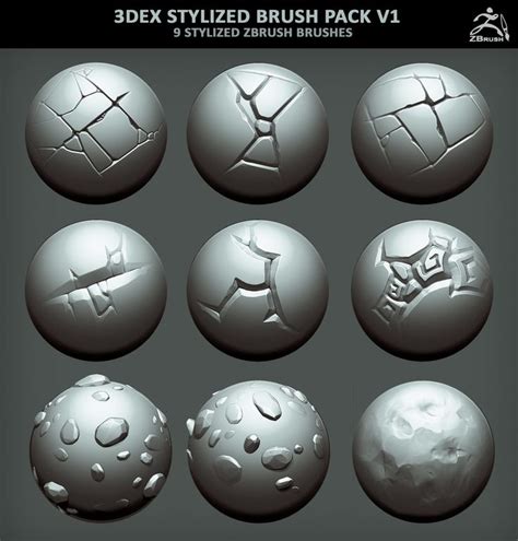 Artstation Stylized Brush Pack V1 Zbrush Brushes 3dextrude Tutorials Texture Tutoriel