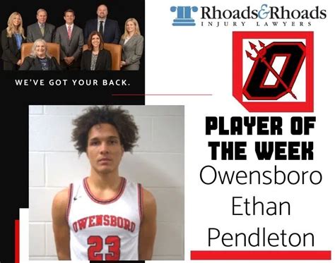 Ethan Pendleton Named Espn Owensboro Ohs Red Devil Of The Week Btyb Rhoads And Rhoads Personal