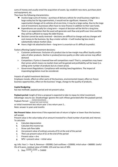 Full Revision Notes For Accounting Yr 12 Accounting And Finance Year 12 Wace Thinkswap