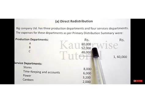 Allocation Of Overheads Questions Secondary Distribution M Com Advanced Accountancy Studocu