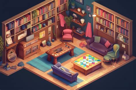 Game Library Create A Set Of Images That Showcase A Fun Eclectic Game Library Generative Ai