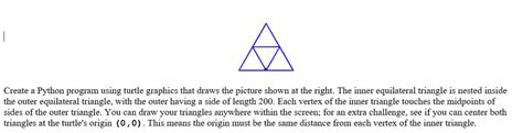 Solved Create A Python Program Using Turtle Graphics That