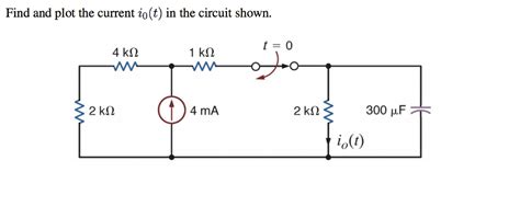 Solved Find And Plot The Current I T In The Circuit Chegg