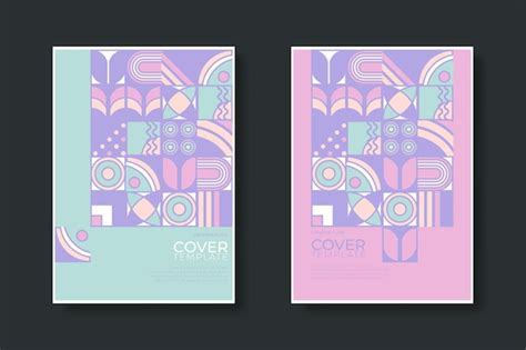 추상 바우하우스 기하학적 패턴 배경 벡터 원 삼각형 및 사각형 라인 컬러 아트 디자인 화려한 바우하우스 패턴 배경 무료 벡터